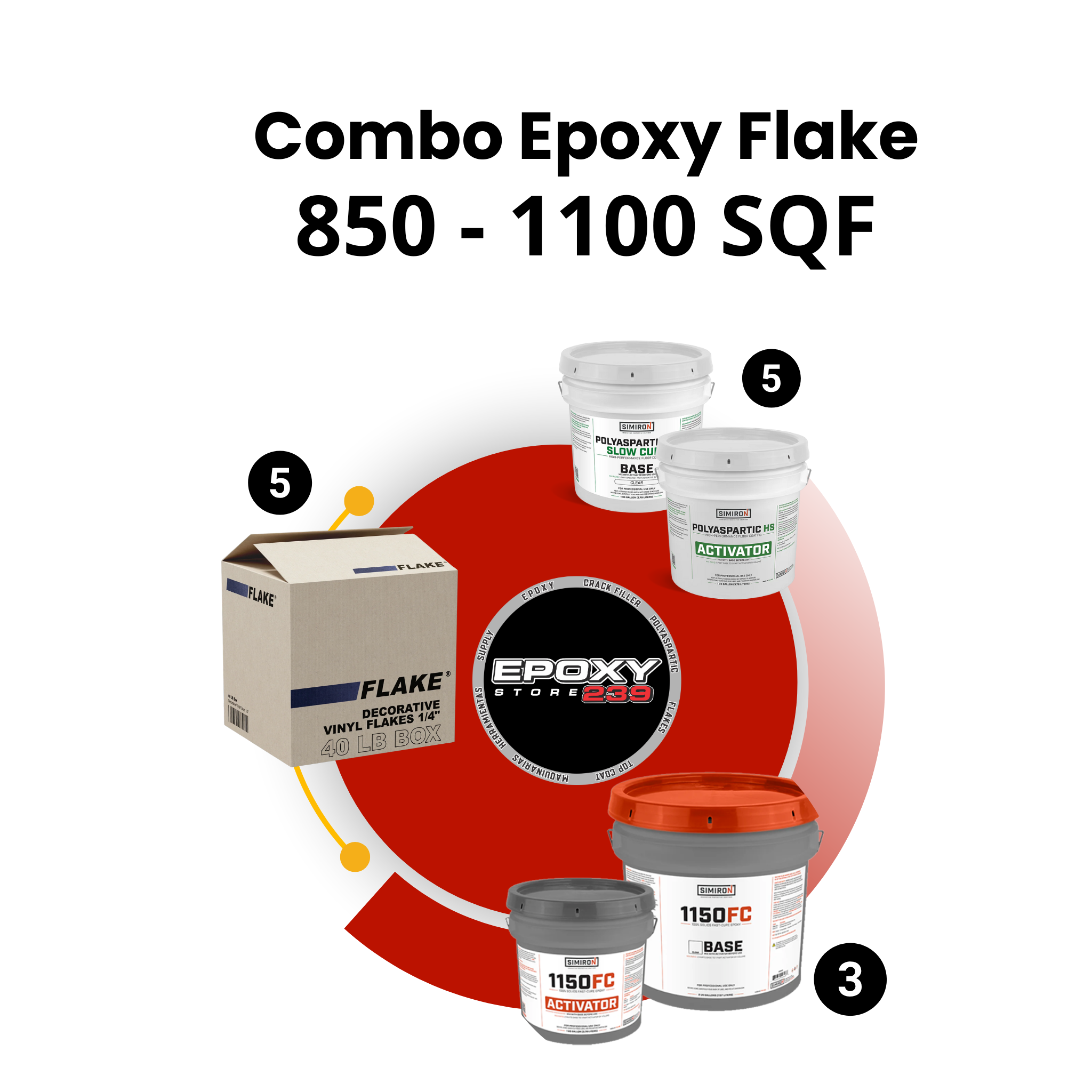 Kit Epoxy Flake 850 - 1100 SQF – Epoxy 239 Store